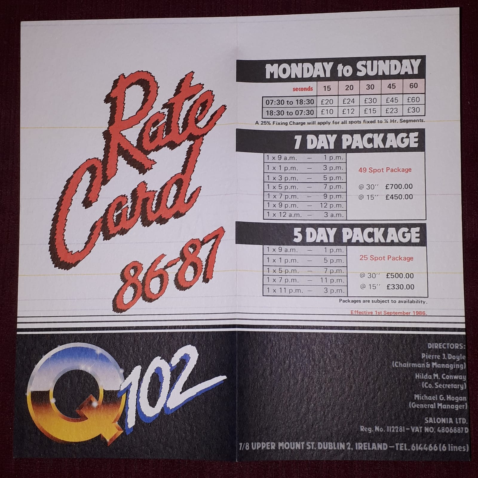 Full recording: Q102 (Dublin) - Irish Pirate Radio Audio Archive