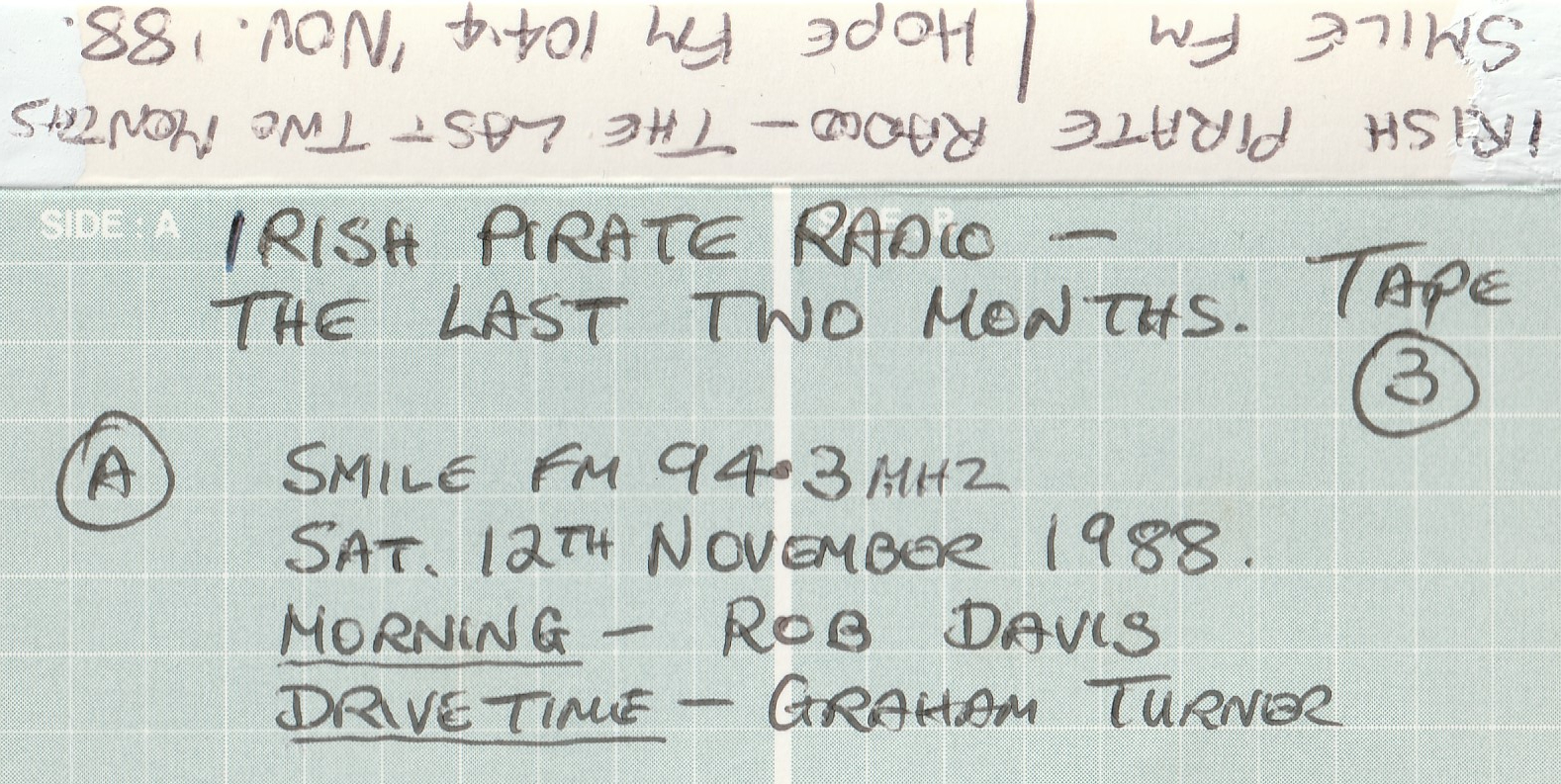 Saturday shows on Smile FM - Irish Pirate Radio Audio Archive