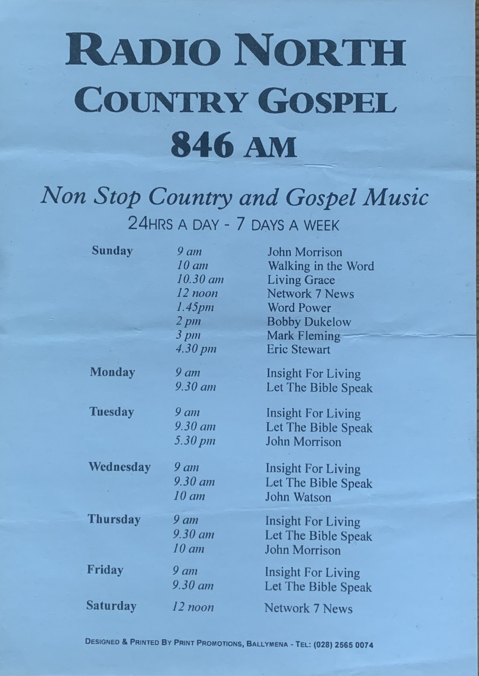 Border series: Radio North religious service Gospel 846 - Irish Pirate ...